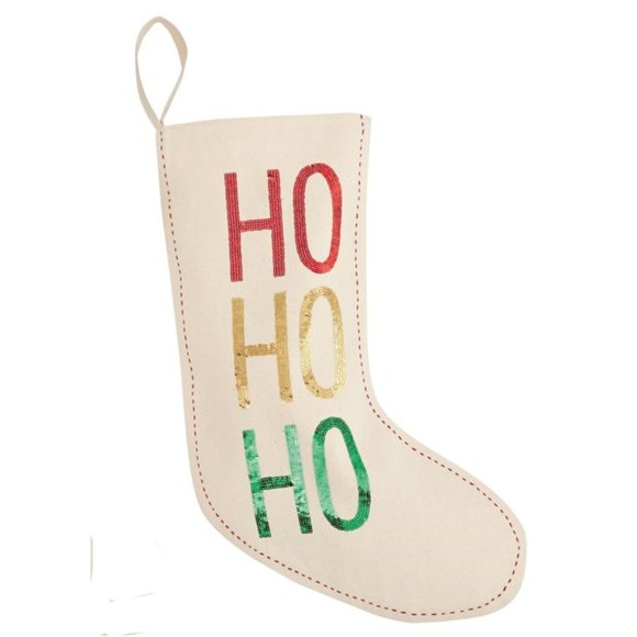 Mud Pie | Holiday | Sequin Ho Ho Ho Christmas Stocking | Poshmark